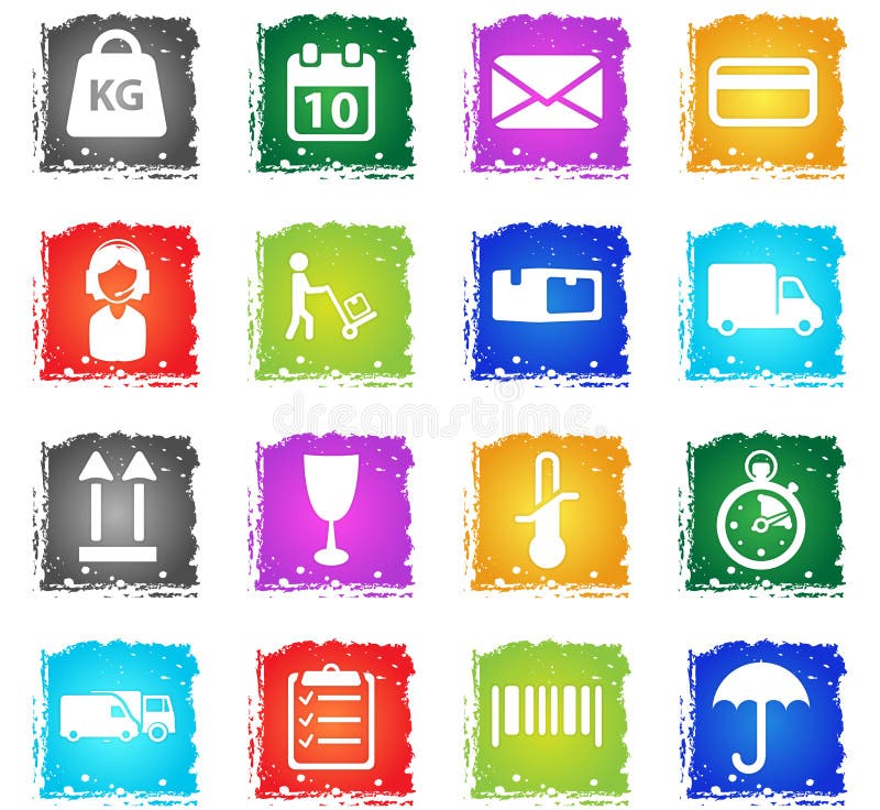 Delivery simply icons stock vector. Illustration of stopwatch - 88100454