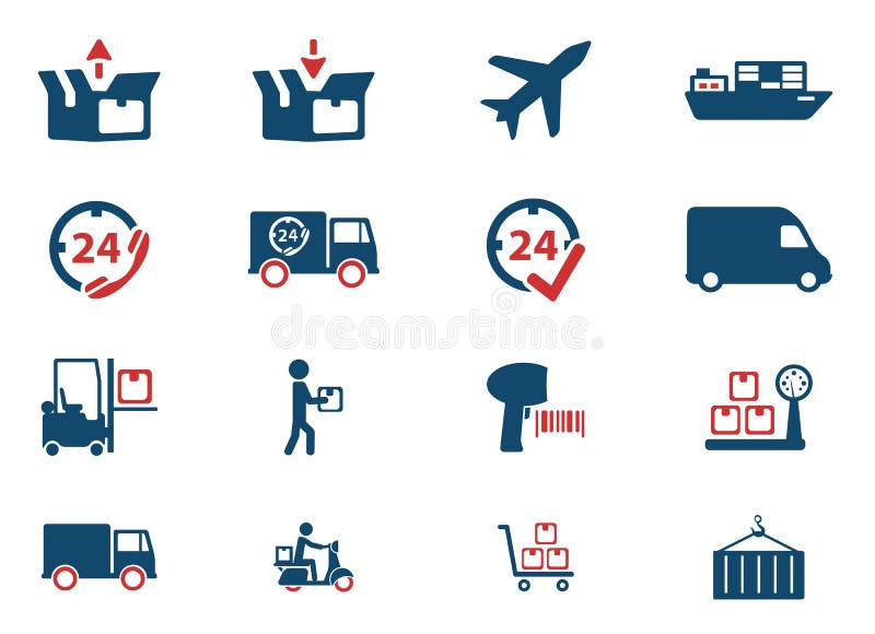 Delivery simply icons stock vector. Illustration of telephone - 65963134