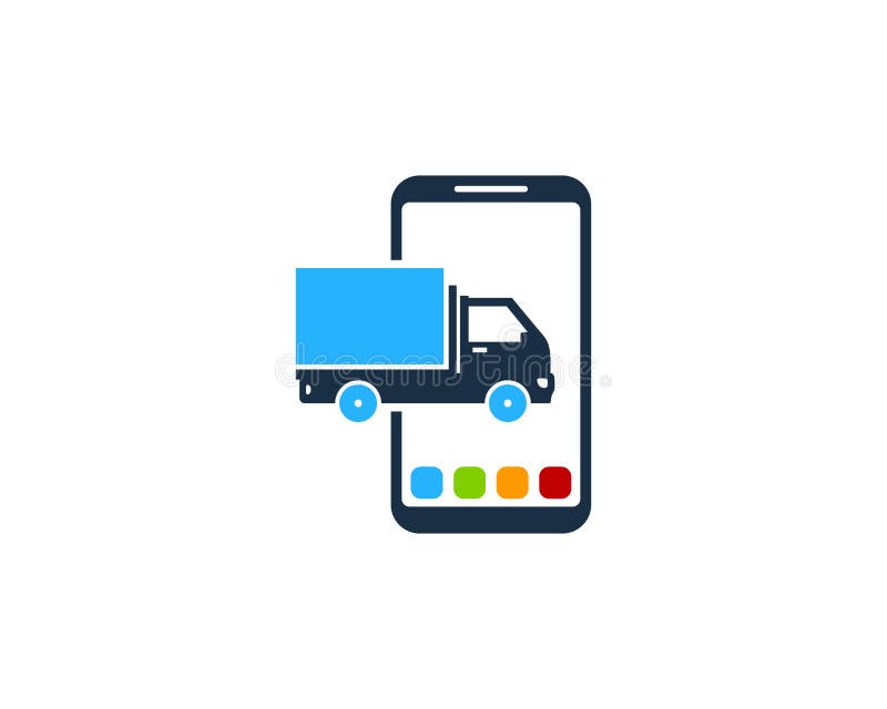 Mobile Delivery Logo Icon Design Stock Vector - Illustration of logo ...