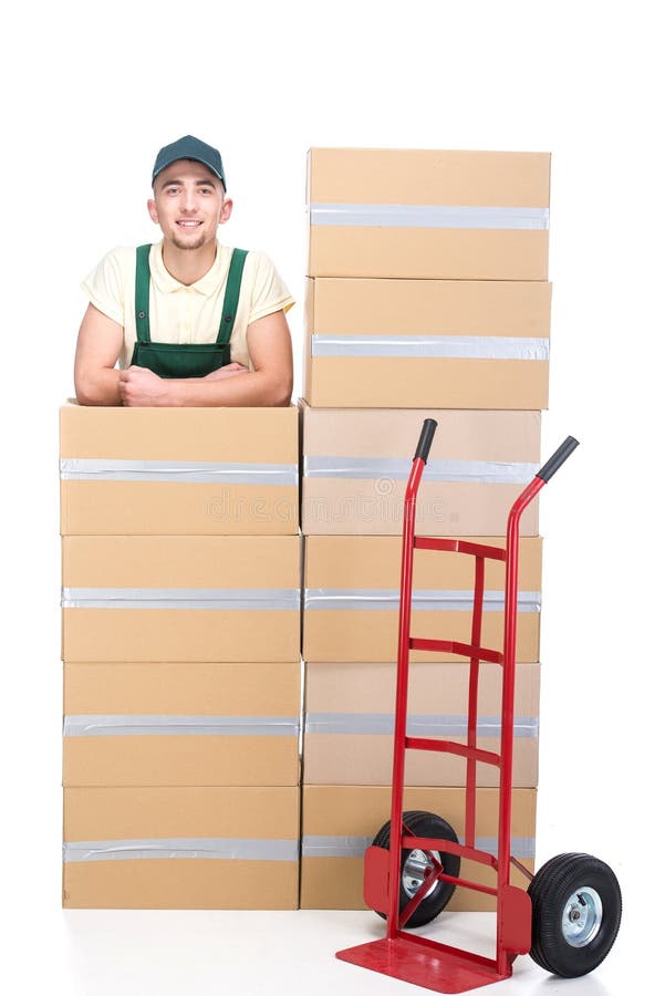 229 Delivery Man Boxes Hand Truck Warehouse Stock Photos - Free ...
