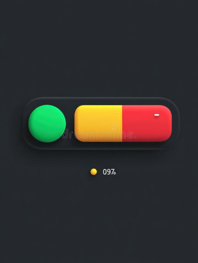 Delivery Status Bar Shows Progress with Green Indicator, Yellow Loading Segment, and Red Section ...