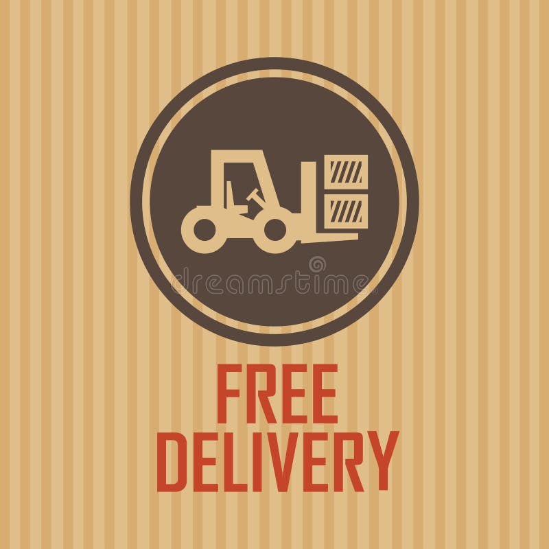 Free delivery truck stock vector. Illustration of online - 18830632