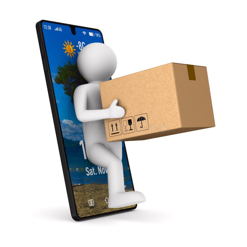 Delivery System on White Background. Isolated 3D Illustration Stock ...