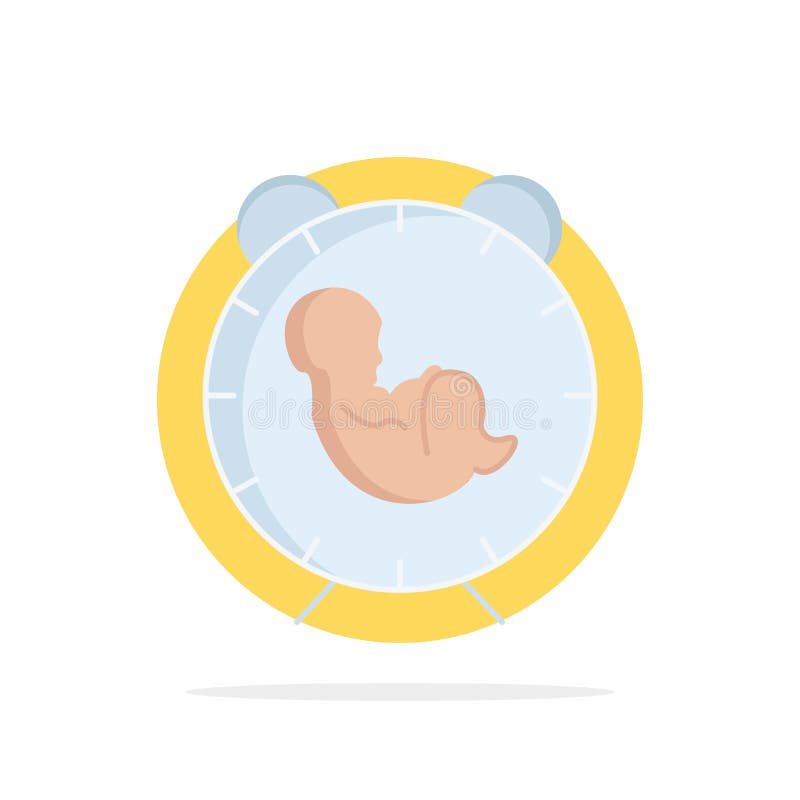 Delivery, Time, Baby, Birth, Child Flat Color Icon Vector Stock Vector ...