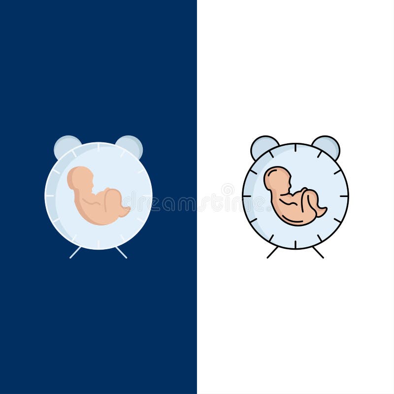 Delivery, Time, Baby, Birth, Child Flat Color Icon Vector Stock Vector ...