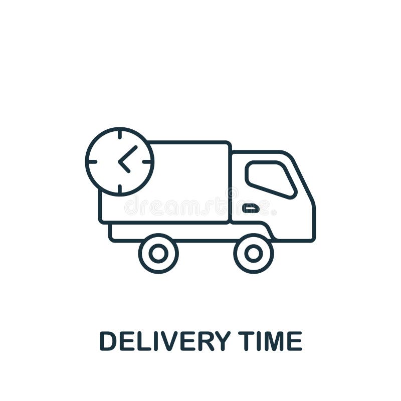 Delivery Time Icon. Line Simple Line Shipping Icon for Templates, Web ...