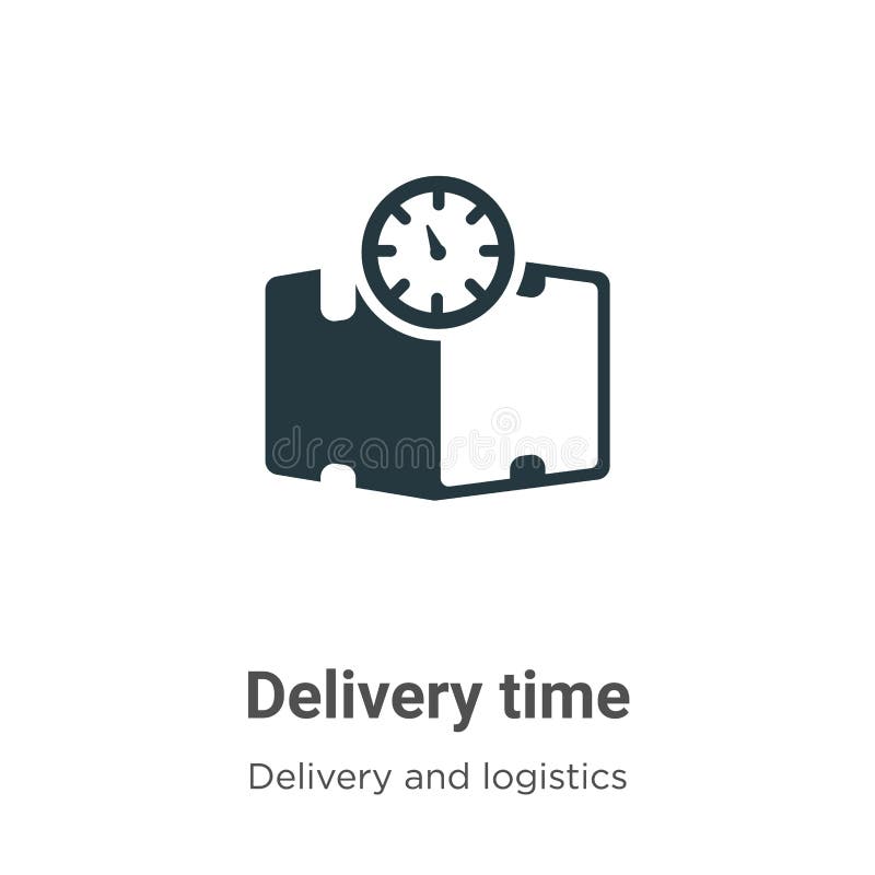 Delivery Delay Vector Icon on White Background. Flat Vector Delivery ...