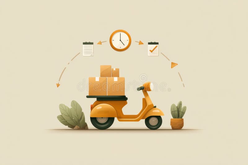 Delivery Timeline Concept Illustrating the Journey from Order Click To ...