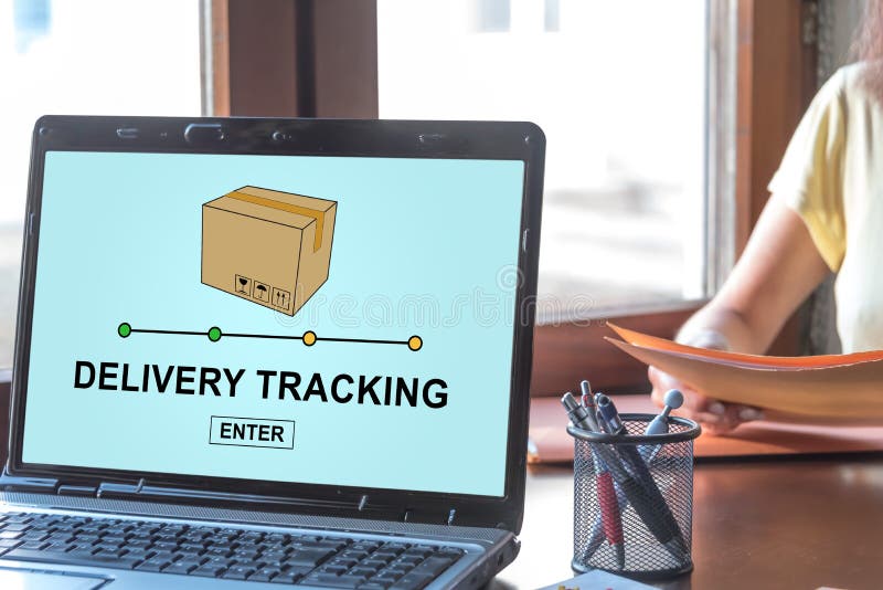 Delivery Tracking Concept on a Laptop Screen Stock Photo - Image of ... Delivery Tracking Concept on a Laptop Screen Stock Photo - Image of ...