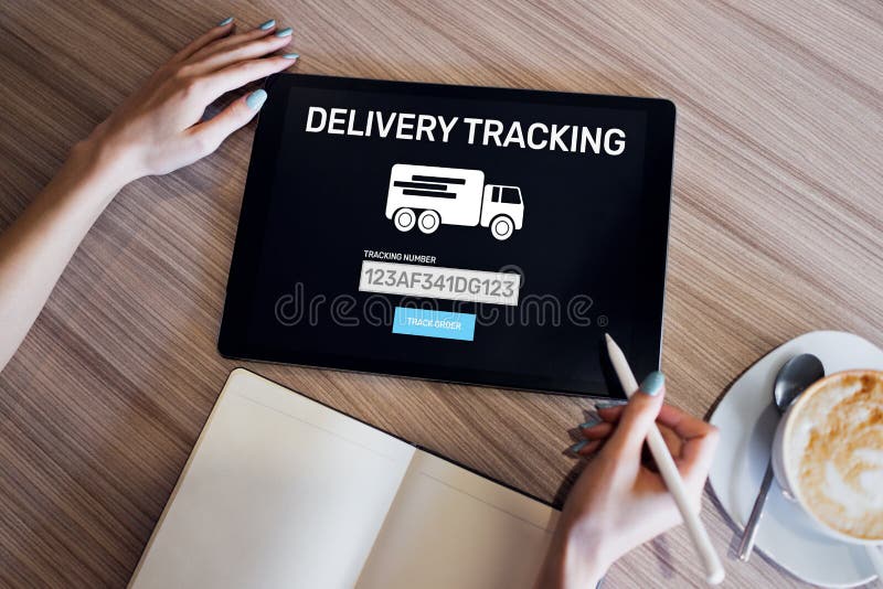 Delivery Tracking Form on Device Screen. E-commerce and Business ...