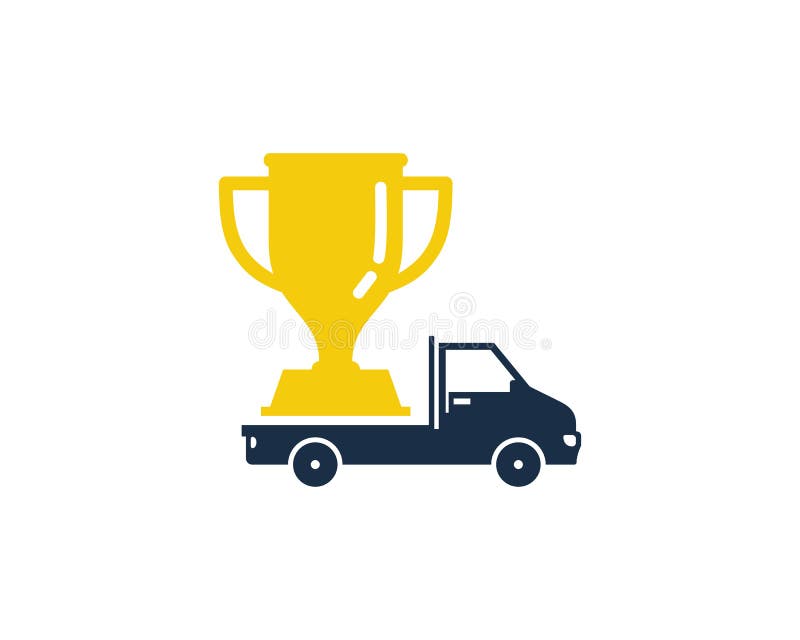 Delivery Trophy Icon Logo Design Element Stock Vector - Illustration of ...
