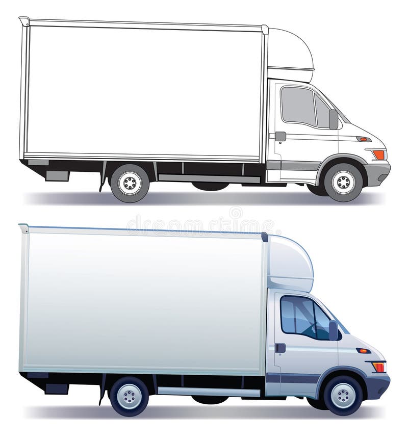 Box truck vector mockup stock vector. Illustration of mock - 111625558
