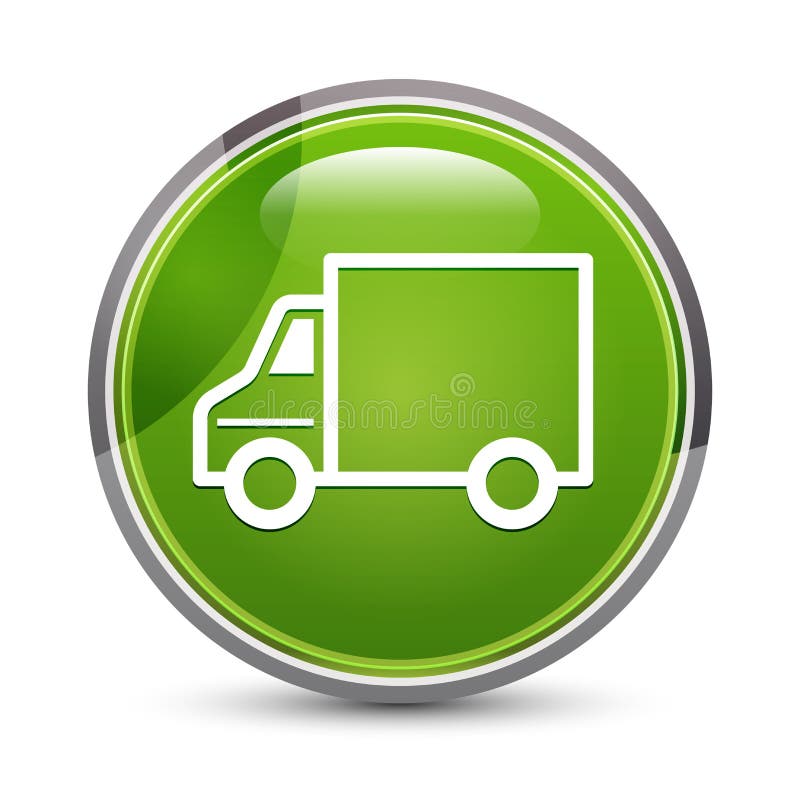 Delivery Truck Icon Elegant Green Round Button Vector Illustration ...