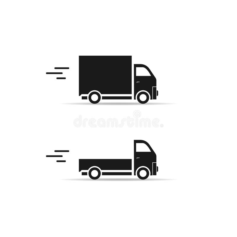 Delivery Truck Icon. Vector Symbol on White Background EPS10 Stock ...