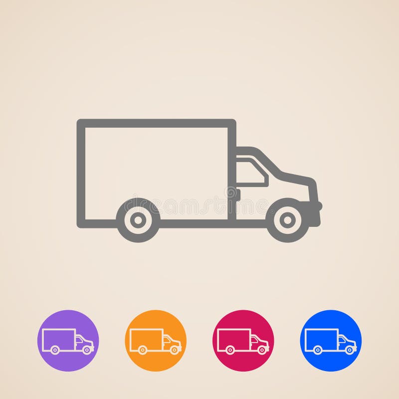 Fast Shipping Delivery Truck Icon. Vector Symbol in Flat Style Stock ...