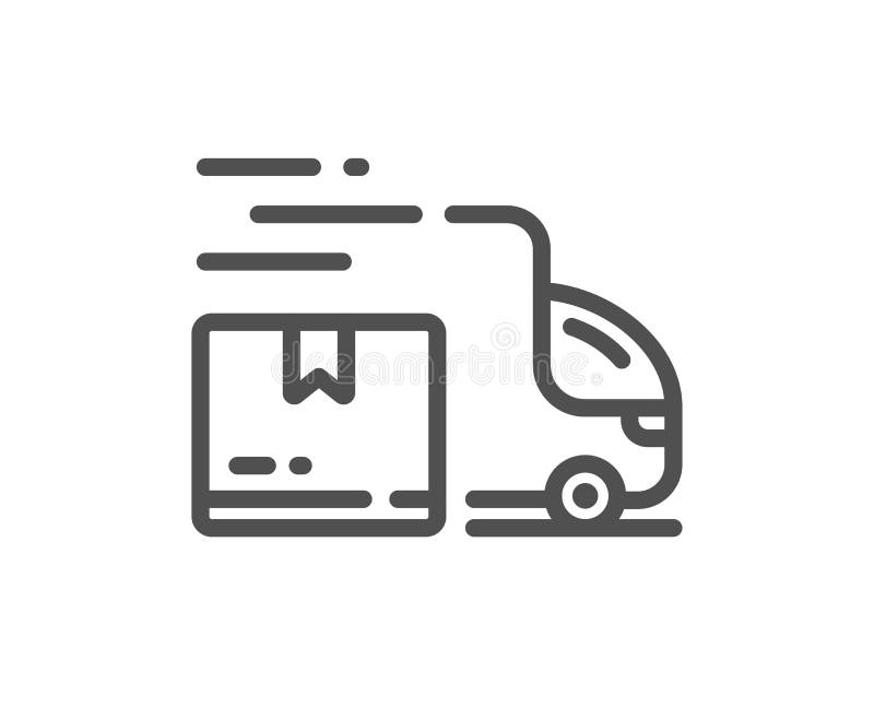 Delivery Truck Line Icon. Logistic Service Sign. Vector Stock Vector ...