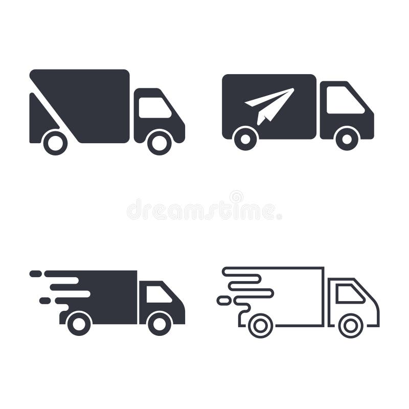 Delivery Truck Logo Template Icon Stock Vector - Illustration of ...