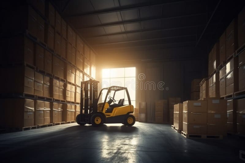 Cargo Box Logistic Transportation Forklift Delivery Storage ...