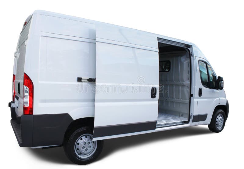 Plain white van stock photo. Image of european, unmarked - 3655496