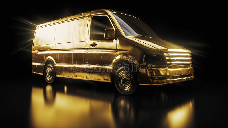 Delivery Van on Abstract Fast Motion Blur Background. Generative AI ...