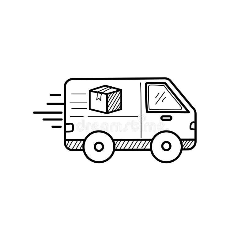 Set of Transportation Doodle Vector Illustration in Cute Hand Drawn ...