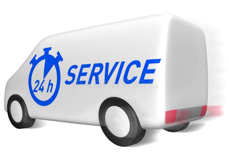 Delivery van service free stock illustration. Illustration of express ...