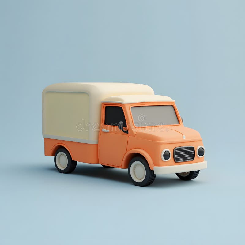 Delivery Van Toy Icon Isolated Stock Image - Image of auto, concept ...