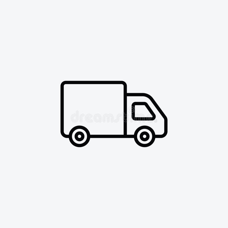 Delivery Van Vector Icon Set Stock Vector - Illustration of fast ...