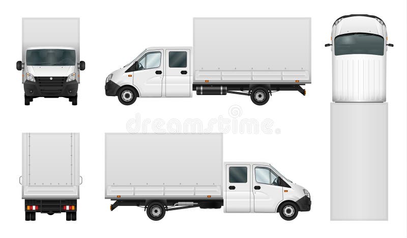 Delivery Van Template - Vector Stock Vector - Illustration of ...