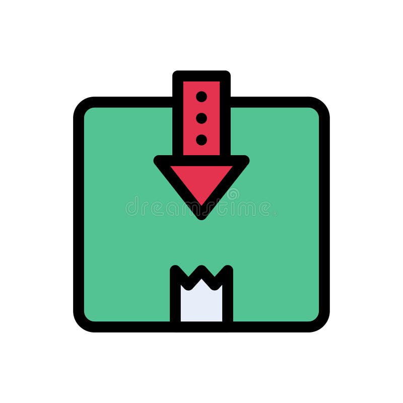 Delivery Vector Line Colour Icon Stock Vector - Illustration of laptop ...