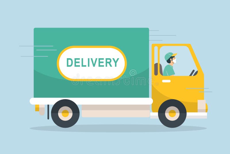 Delivery Vector Transport Flat Design Stock Vector - Illustration of ...