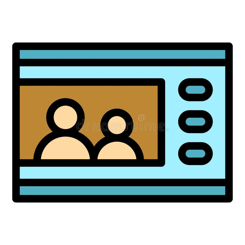 Video Intercom Access Icon Vector Flat Stock Illustration ...