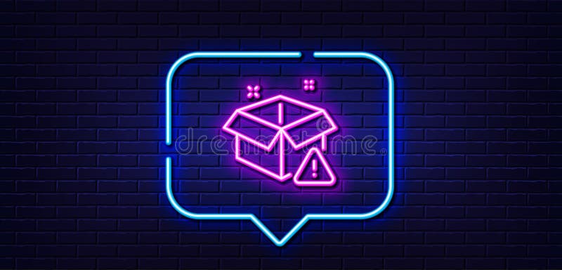 Package Box, Warning Message and Canister Line Icons for Web App ...