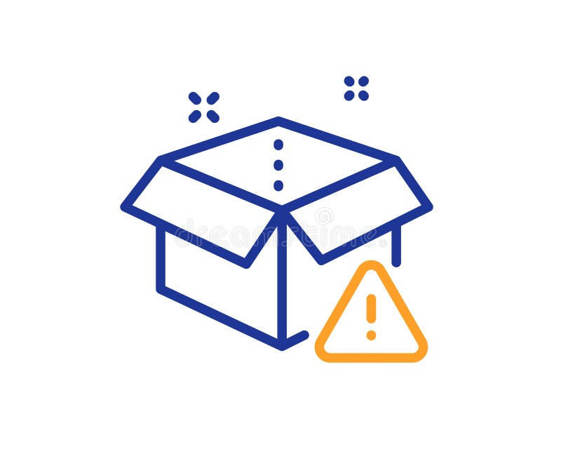 Delivery Warning Icon in Trendy Design Style. Delivery Warning Icon ...