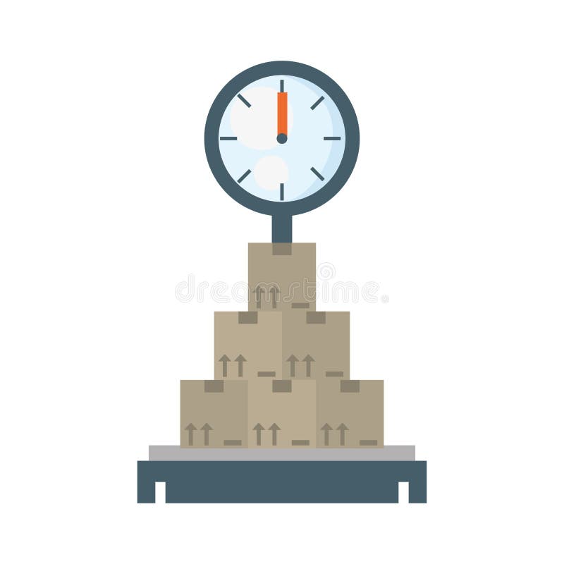 Delivery Weight Scale Boxes Stock Illustration - Illustration of icon ...