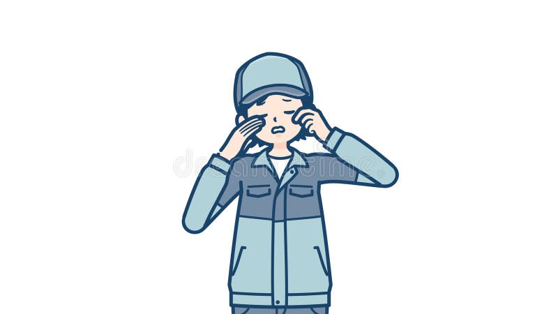 Delivery Woman_Sad and Crying_with Alpha Channel Stock Video - Video of ...