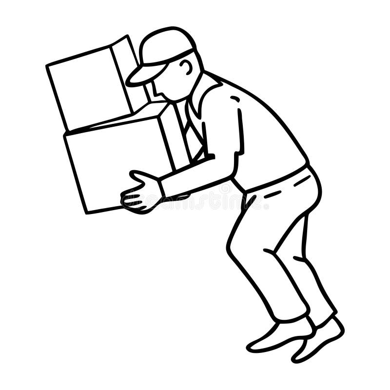 Cartoon Worker Carrying Boxes Stock Illustrations – 650 Cartoon Worker ...