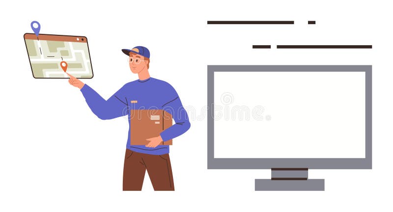 Online Parcel Tracking Stock Illustrations – 9,142 Online Parcel ...