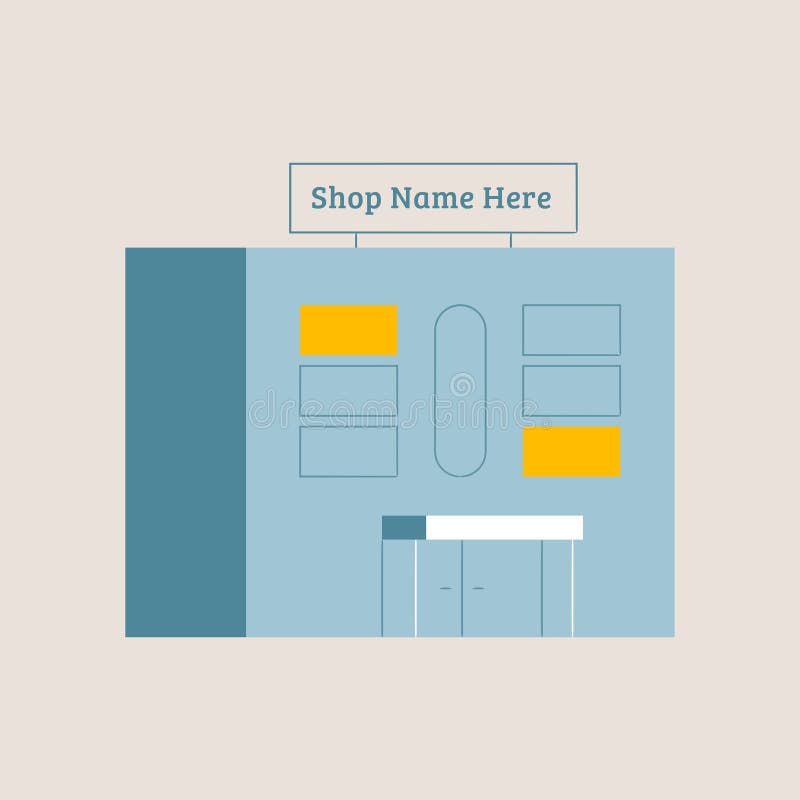 Shop Vector Simple 2D Flat Illustration Vector Design. Stock ...
