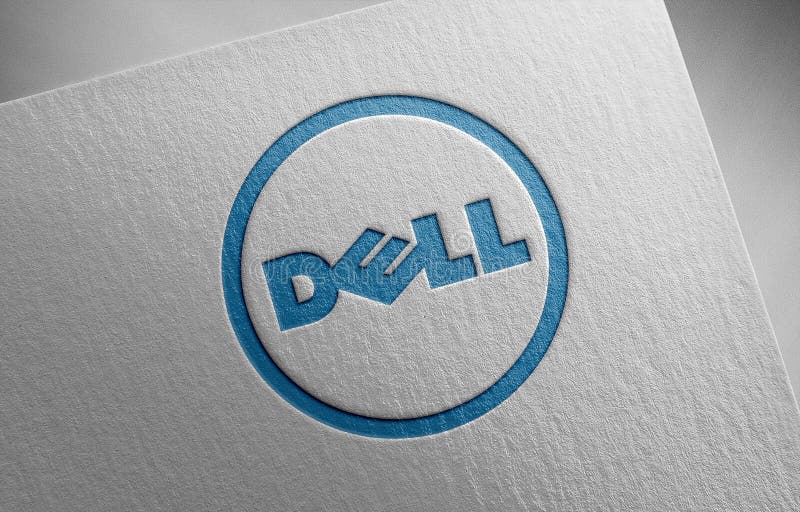 Dell Logo Icon Paper Texture Stamp Editorial Image - Illustration of ...