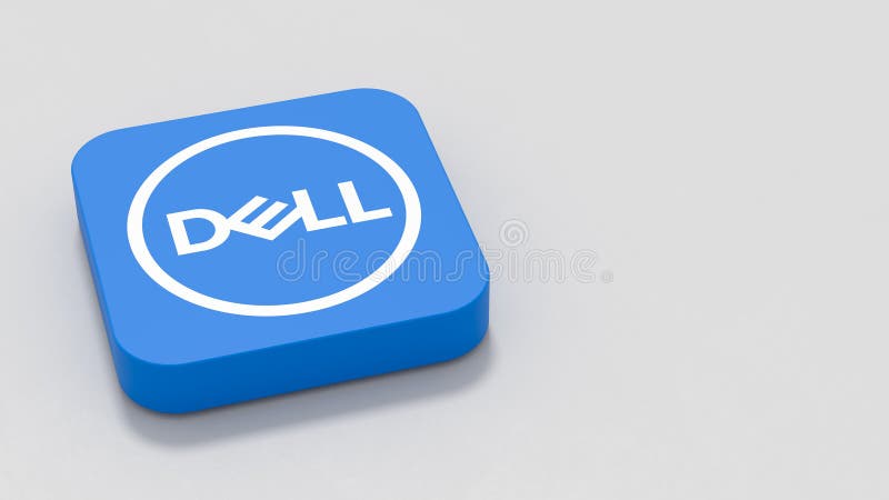 Dell App Icon on Gray Background with Copy Space Editorial Image ...