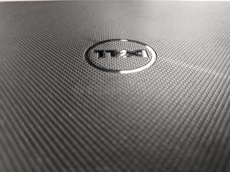 Dell Laptop Horizon Black Notebook Shiny Editorial Stock Image - Image ...