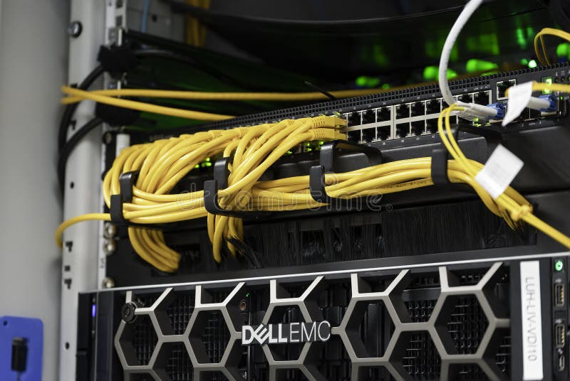Dell Servers in a Cabinet at a Data Centre Editorial Stock Photo ...
