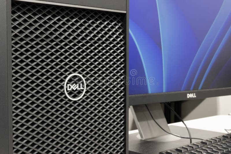 Dell Technologies Desktop Computer and Logo. Dell Technologies Makes ...