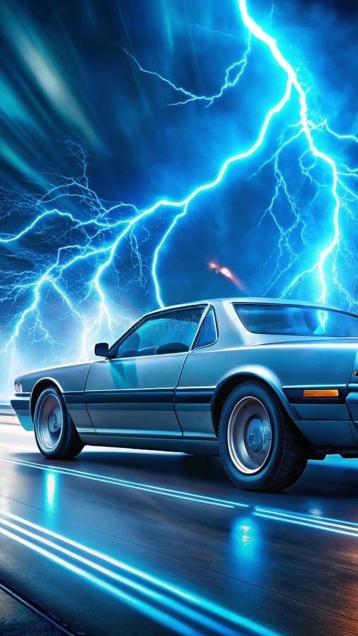 Delorean Time Machine a Tribute To the Iconic. Generative AI Stock ...