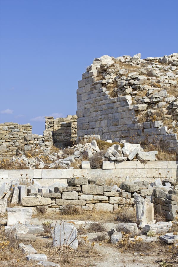 Delos ruins stock photo. Image of cyclades, culture, landmark - 34277524