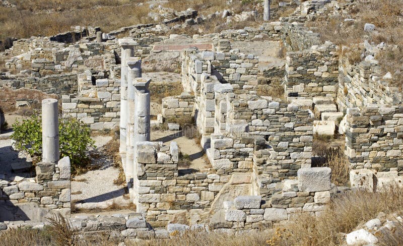 Delos ruins stock image. Image of europe, marble, ancient - 34276981