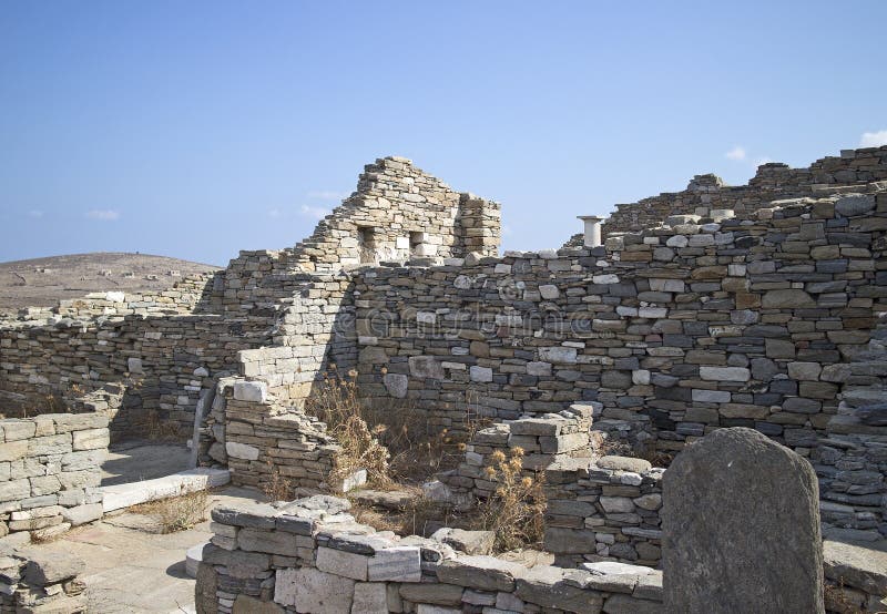 Delos ruins stock photo. Image of greek, landmark, museum - 34277408