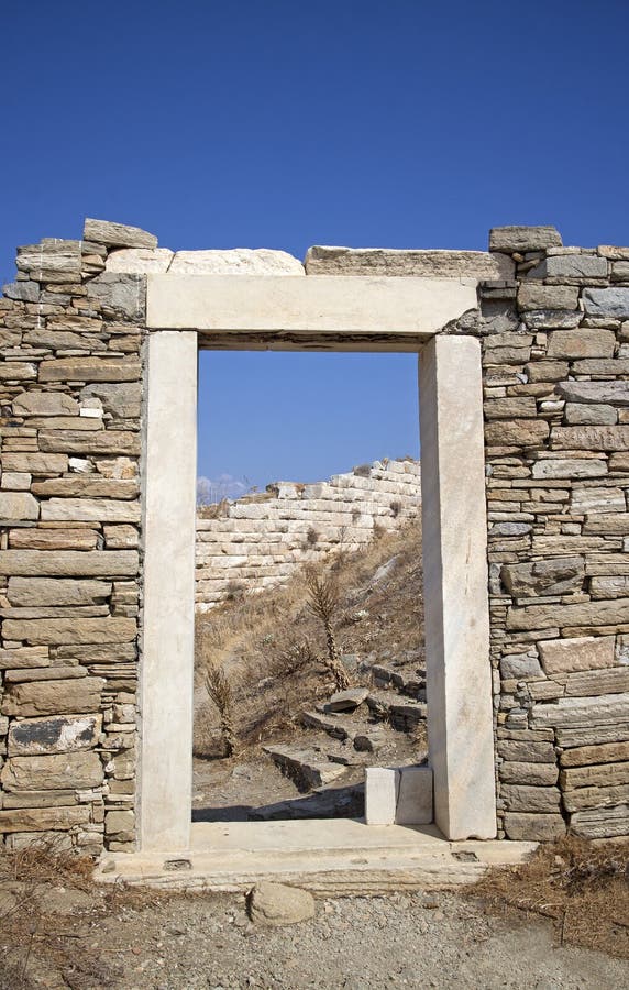 Delos ruins stock photo. Image of cyclades, culture, landmark - 34277524