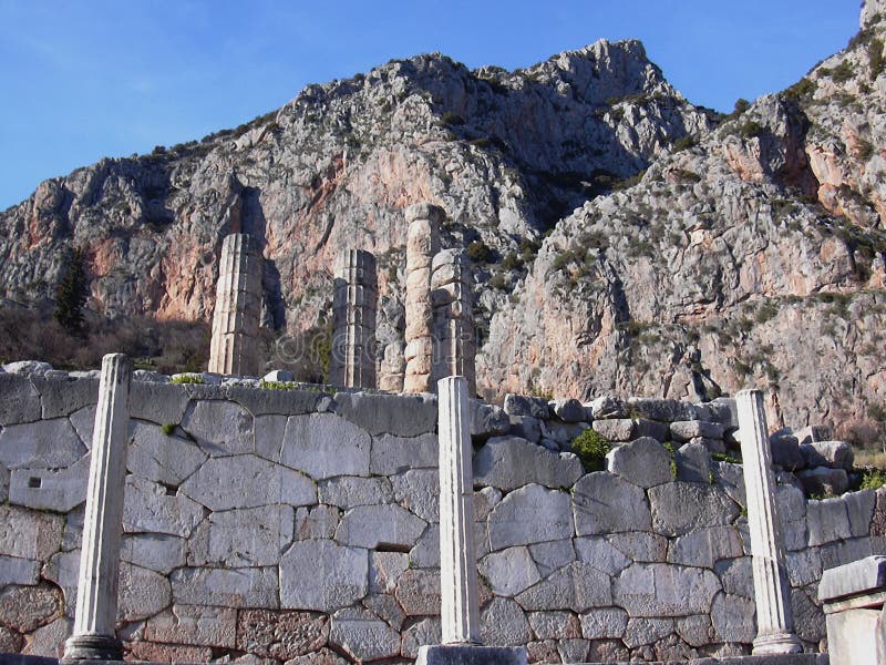 Delphi Ancient Sanctuary Phocis Greece Stock Photo - Image of ...